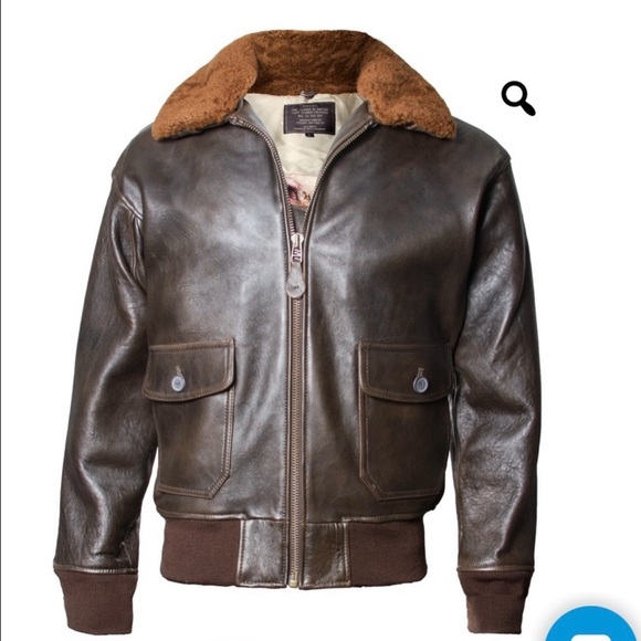 Jackets & Coats | Brand New Been Worn Authentic Leather Bomber Jacket ...